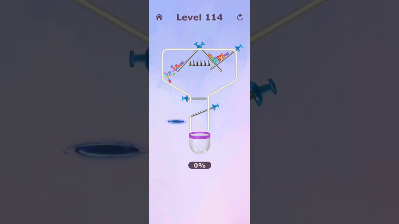 Pin Puzzle Level 114 Fail | Pull The Pin To Let All Balls Fall Into Container | Pull & Solve Game