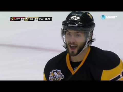 Karlsson’s shot fake freezes Fleury to help Hoffman score