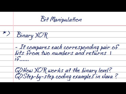 Binary XOR Operator (^) in Java | Bitwise Operators Explained
