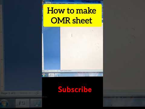 How to Make OMR sheet in Ms Word #computershortcutkeys #computerknowledge #shorts #viralvideo