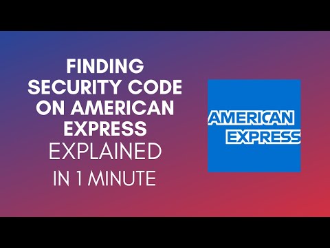 How To Find Security Code On American Express (2025)