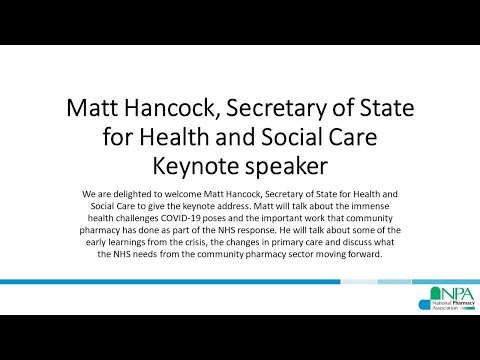 NPA Conference Session 1 - Matt Hancock, Secretary of State for Health and Social Care