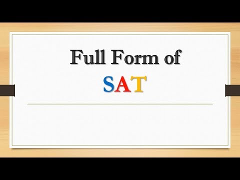 Full Form of SAT || Did You Know?