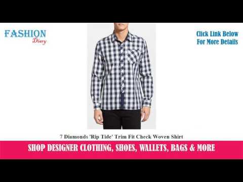 ★★★ 7 Diamonds 'Rip Tide' Trim Fit Check Woven Shirt ★★★