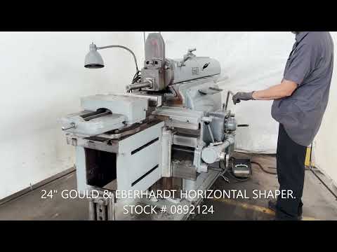 24" GOULD & EBERHARDT HORIZONTAL SHAPER. STOCK # 0892124