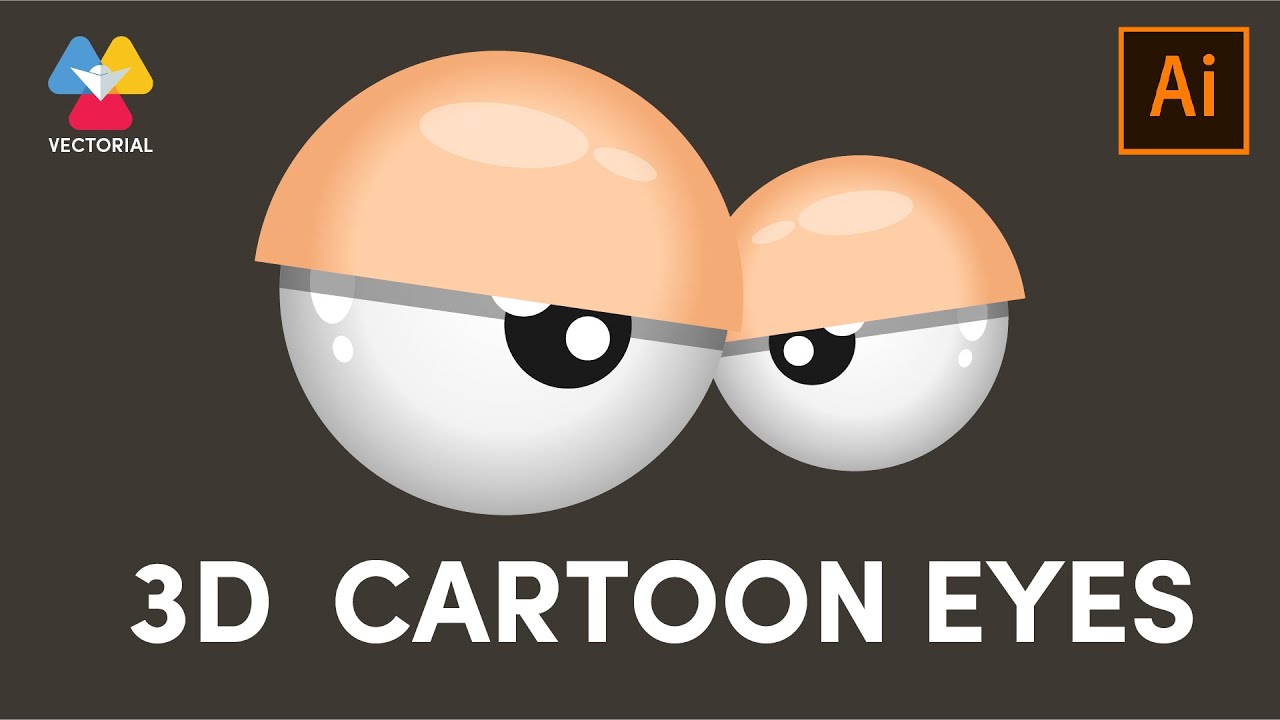 3d Cartoon eyes tutorial in Adobe Illustrator