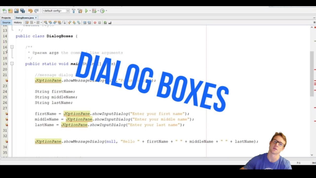 How to use dialog boxes in Java 2019   Beginner