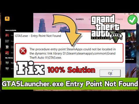 GTAVLauncher.exe entry point not found Steam Error Fix