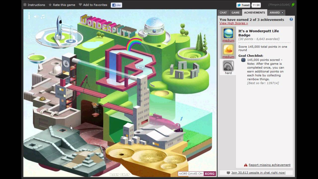 Wonderputt (Medium and Hard Badge)