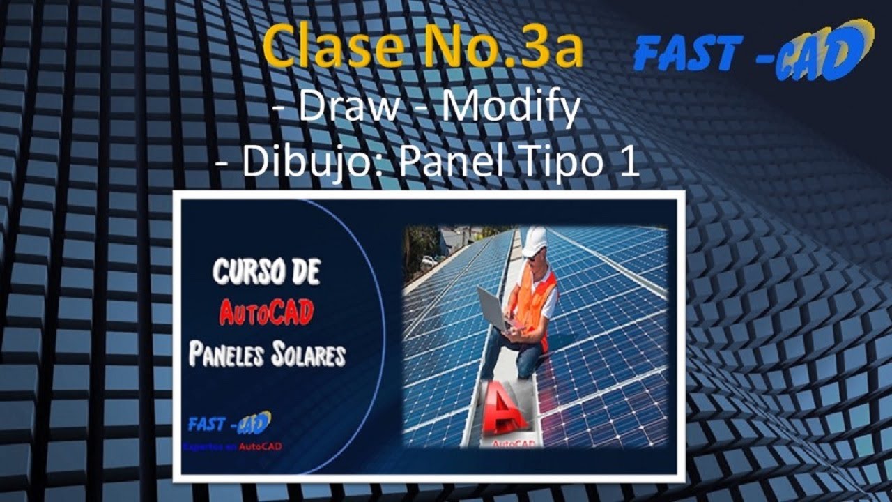 🌟 Dibujo de Panel Solar 🌞  Tipo 1 en AutoCAD - Paneles Solares 🌞