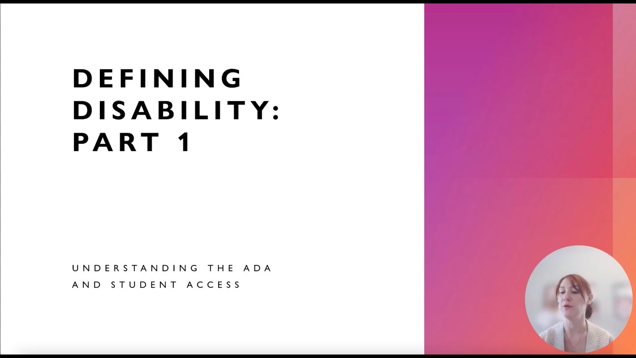 Part 1: Understanding ADA and Student Access