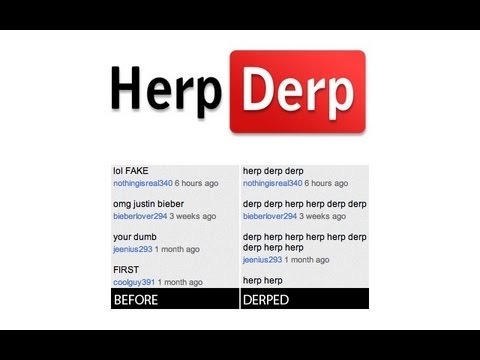 Chrome: YouTube Herp Derp Plug-in