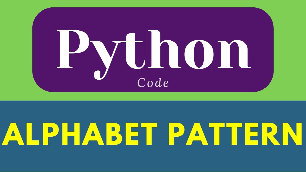 Alphabet Pattern Program * for loop in python  * python pattern | python shorts #shorts #ytshorts