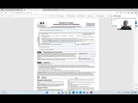 How to complete the W-9 Form or request for Tax ID# or Social Security Number