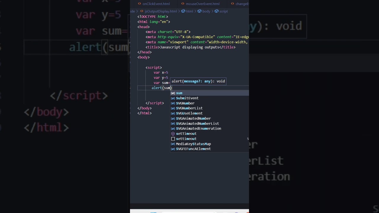 console.log, document.write and alert function in javascript. javascript displaying output