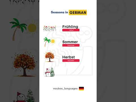seasons in German language #languagelearning