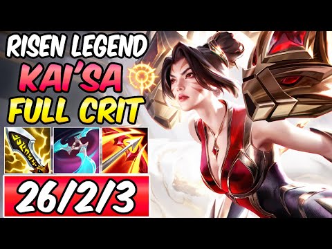 NEW RISEN LEGEND KAI'SA ADC FULL CRIT GAMEPLAY | New Build & Runes | League of Legends