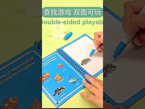 Reusable Coloring Book Magic Water Drawing Book #shorts