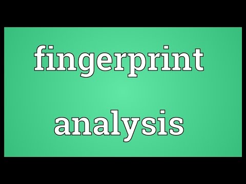 Fingerprint analysis Meaning