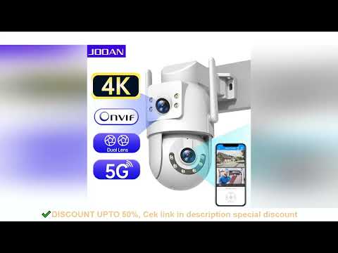 REVIEW Jooan 4K 8MP HD Wifi PTZ Camera Outdoor 5G Wifi Dual Lens Security IP Cameras 5X Zoom AI Trac