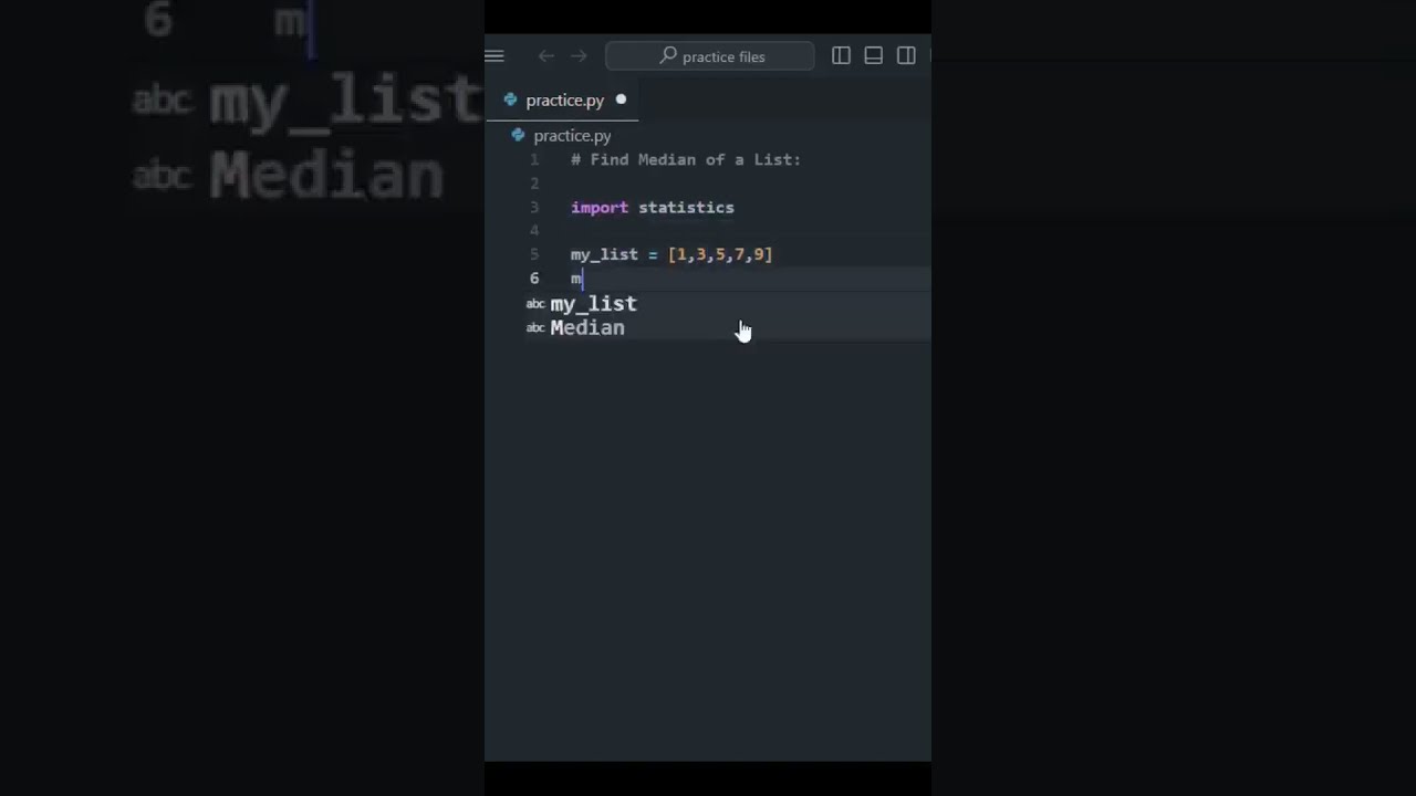 Find the Median of a List | #python #pythonprogramming#coding#learnpython #pythonforbeginners