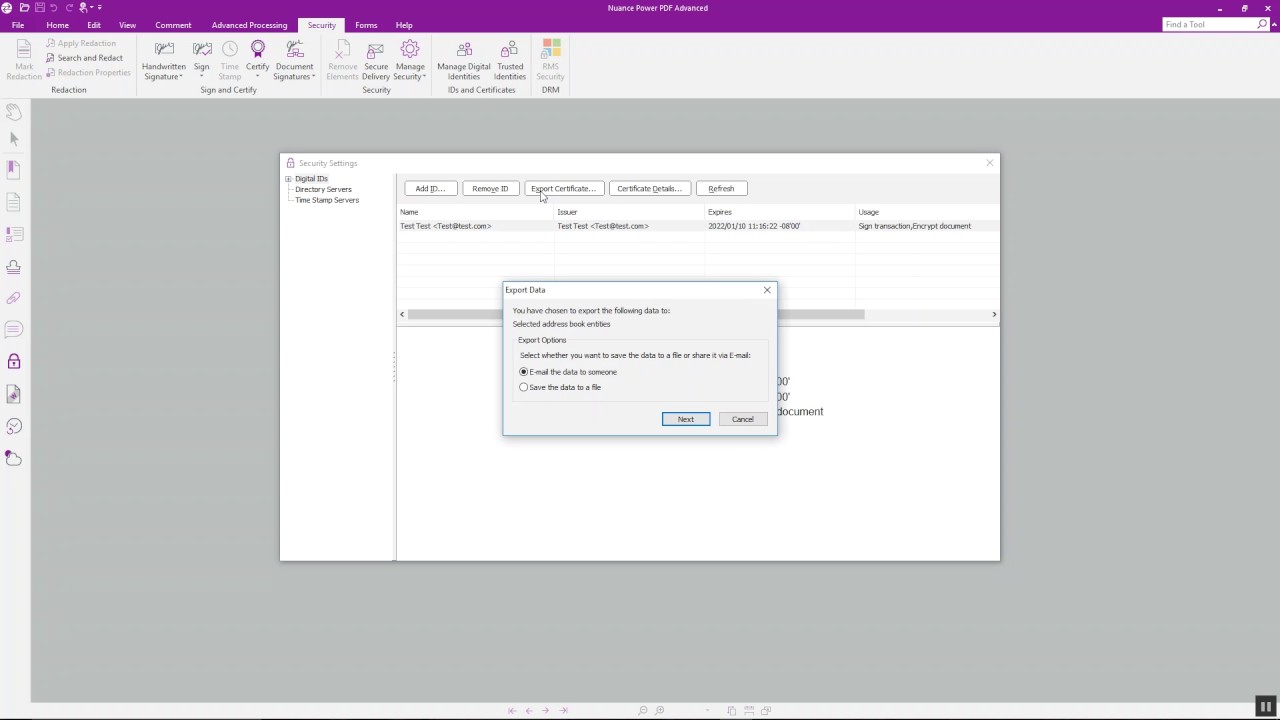6 1 Export a Certificate with Power PDF