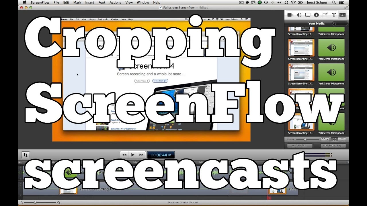 Screencast tutorial: Recording specific windows in ScreenFlow