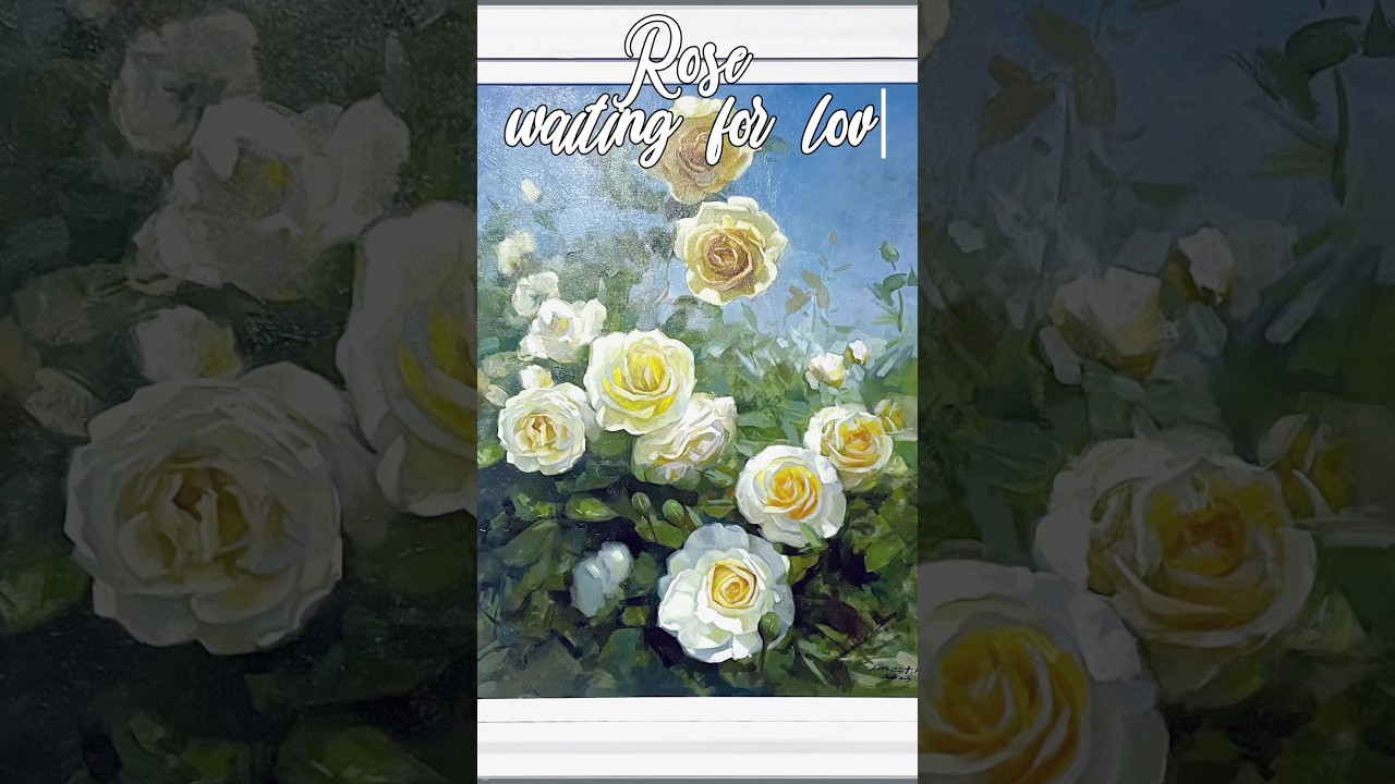Rose waiting for love  💐👀#shorts  #painting