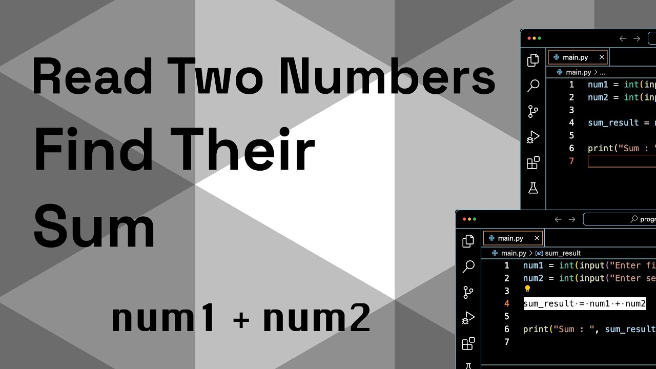 Python - Read Two Integer Inputs from the User and Find their Sum