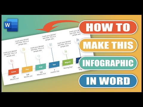 How to make this INFOGRAPHIC TIMELINE in Word | SHAPES & TEXT BOXES in Word