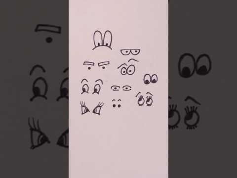 Drawing different cartoon eyes #craft #diy #art #drawing #cute