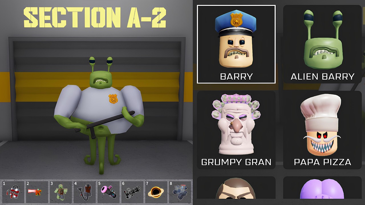 All Morphs Unlocked BARRY'S PRISON RUN OBBY EASY MODE Roblox Update Full Gameplay #roblox