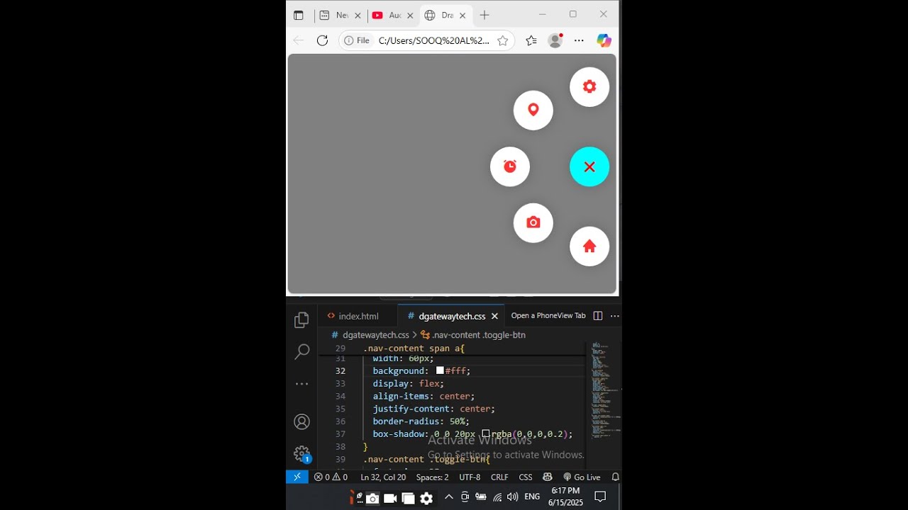 How to Create a Draggable Navigation Bar with HTML, CSS & JavaScript | Step-by-Step Tutorial