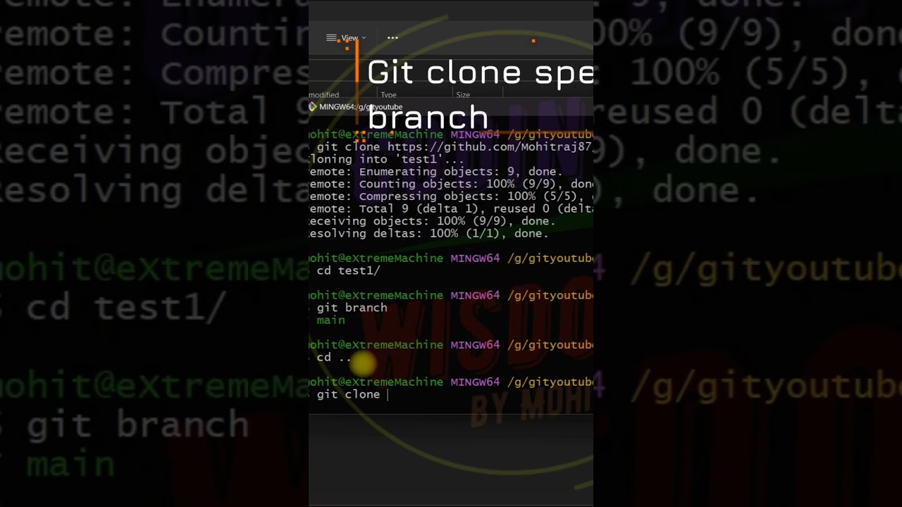 git clone specific branch by mohit