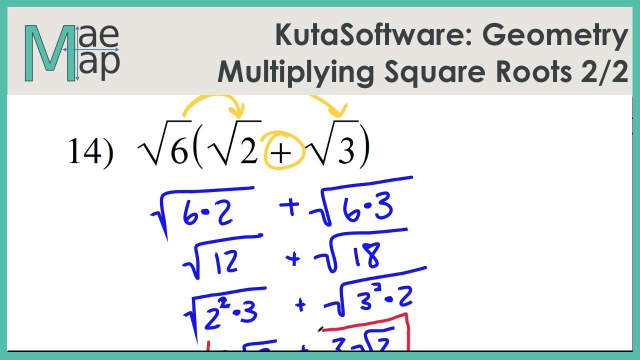 KutaSoftware: Geometry- Multiplying Square Roots Part 2