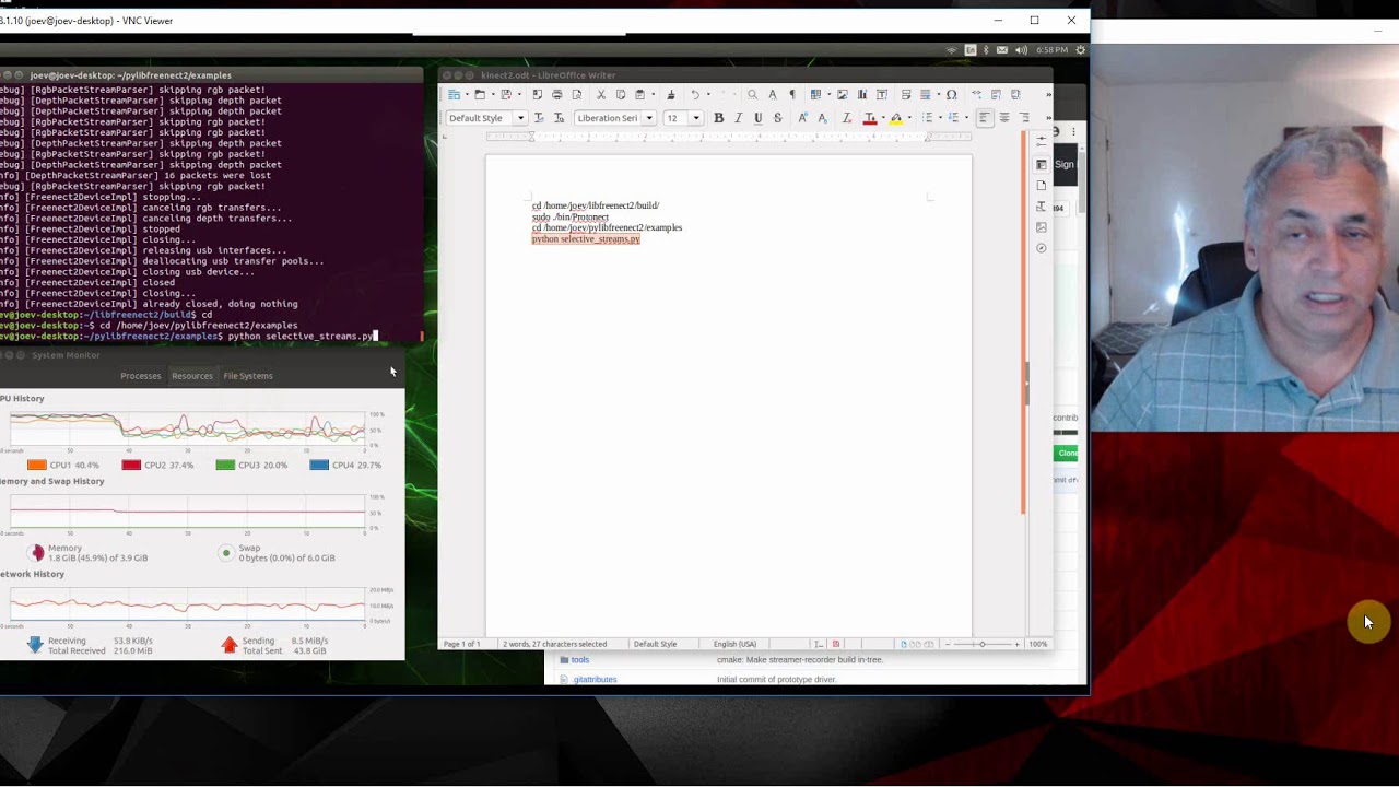 Jetson nano Kinect2 python