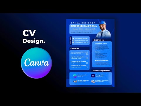Comment Créer un CV Professionnel & Créatif sur Canva | Canva Affiche Tutoriel
