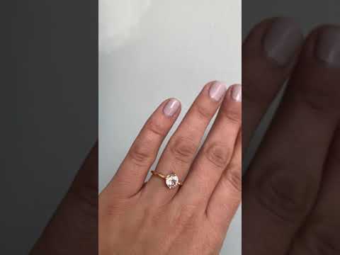 Leta Ring | Lavender Round Sapphire Compass Set Solitaire Engagement Ring 2.03 ct
