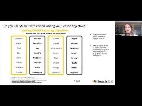 Why you should use Smart Verbs in your Learning Objectives | Teach2030