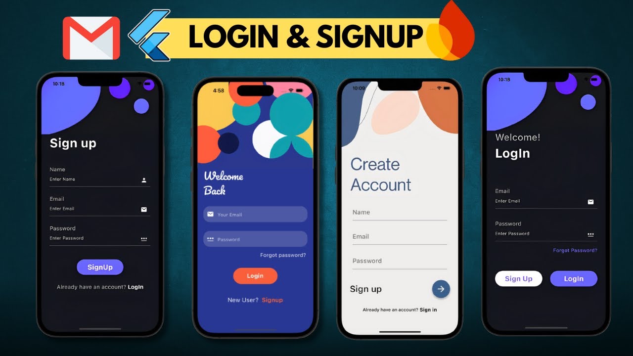 🚀📱Create Responsive LogIn and SignUp Page | Flutter x Firebase Tutorial 2025