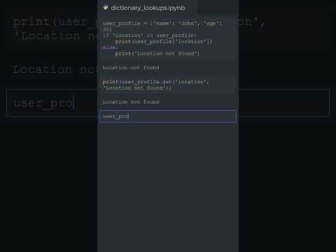 Say Goodbye to KeyError: Mastering Python Dictionary Access with get()