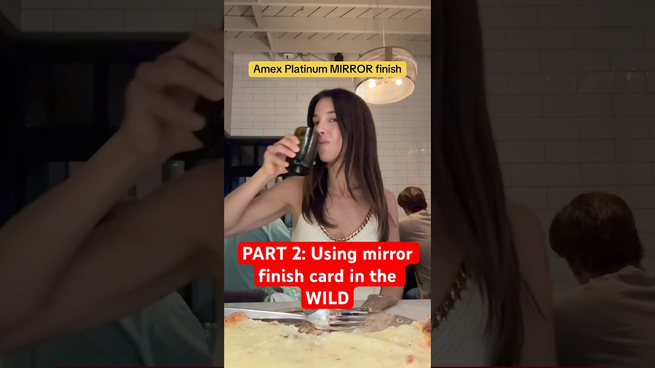 Using MIRROR finish Platinum Amex 💳 Will they notice? #amex #amexplatinum #mirrorfinish