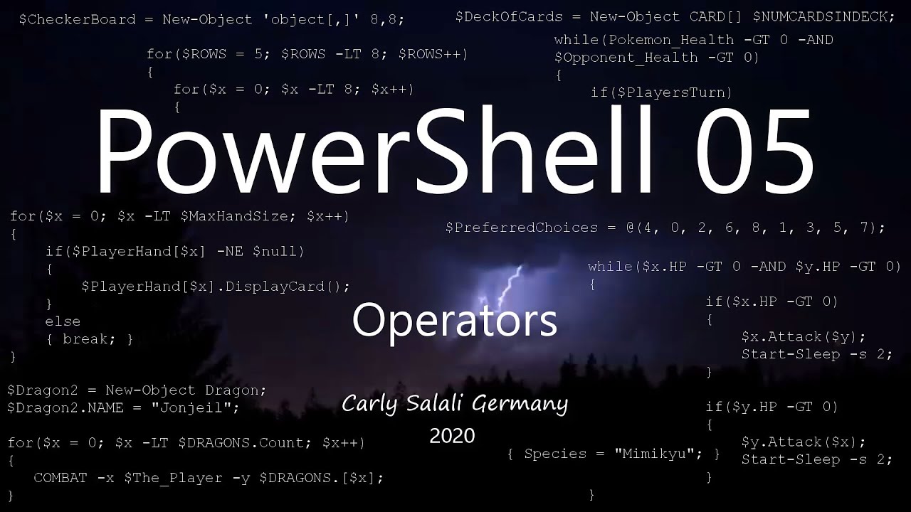 PowerShell 05 - Operators and Comparisons