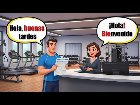 Spanish Conversation | Spanish for beginners : At The Gym