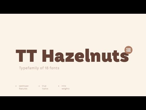 New font release TT Hazelnuts – delicate and elegant grotesk with a touch of human hand