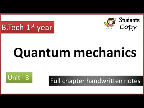 Quantum mechanics || Engineering physics || B.Tech 1st year ||Students copy