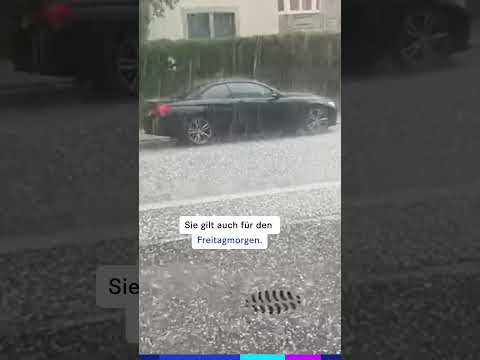 Starkregen, Überschwemmungen und Hagel in St.Gallen ☔ #20min #20minuten #news #fyp #regen