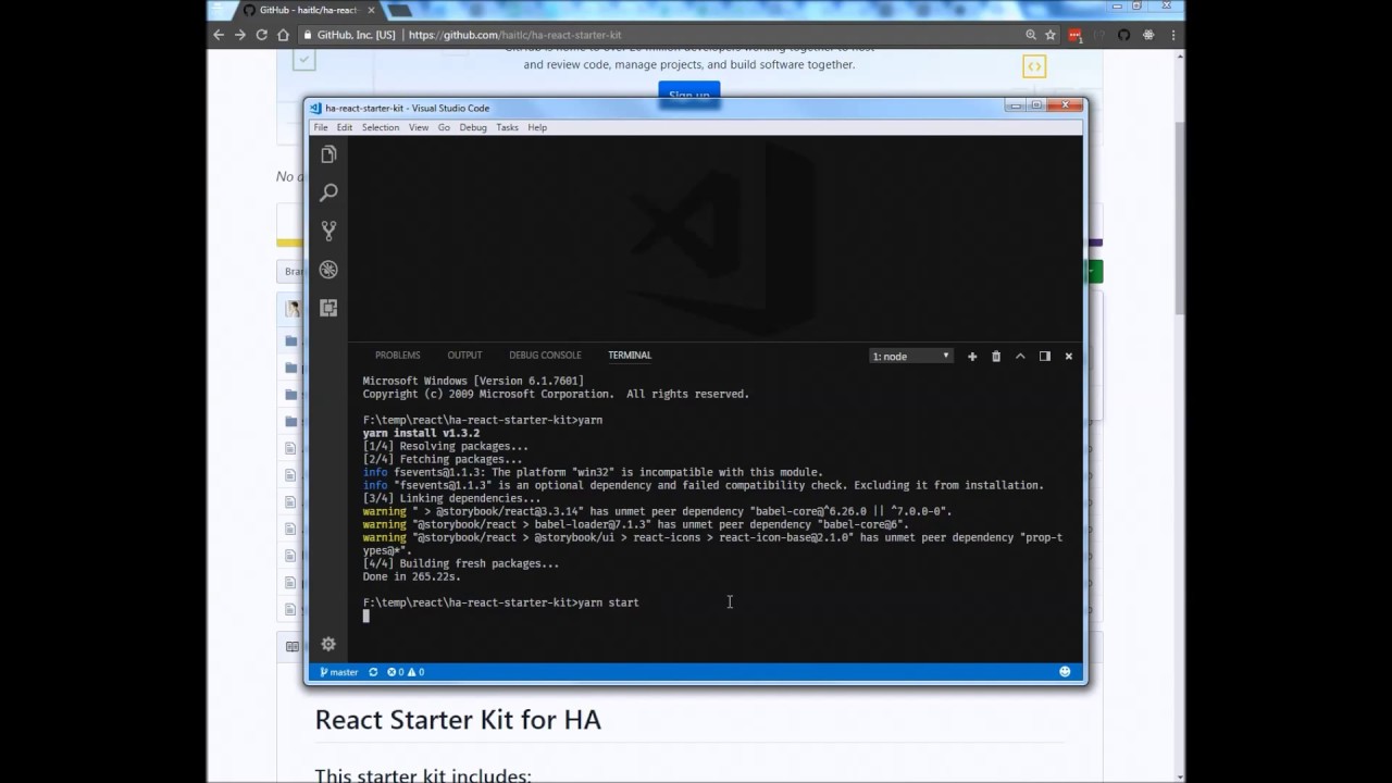 Get start with ha-react-starter-kit