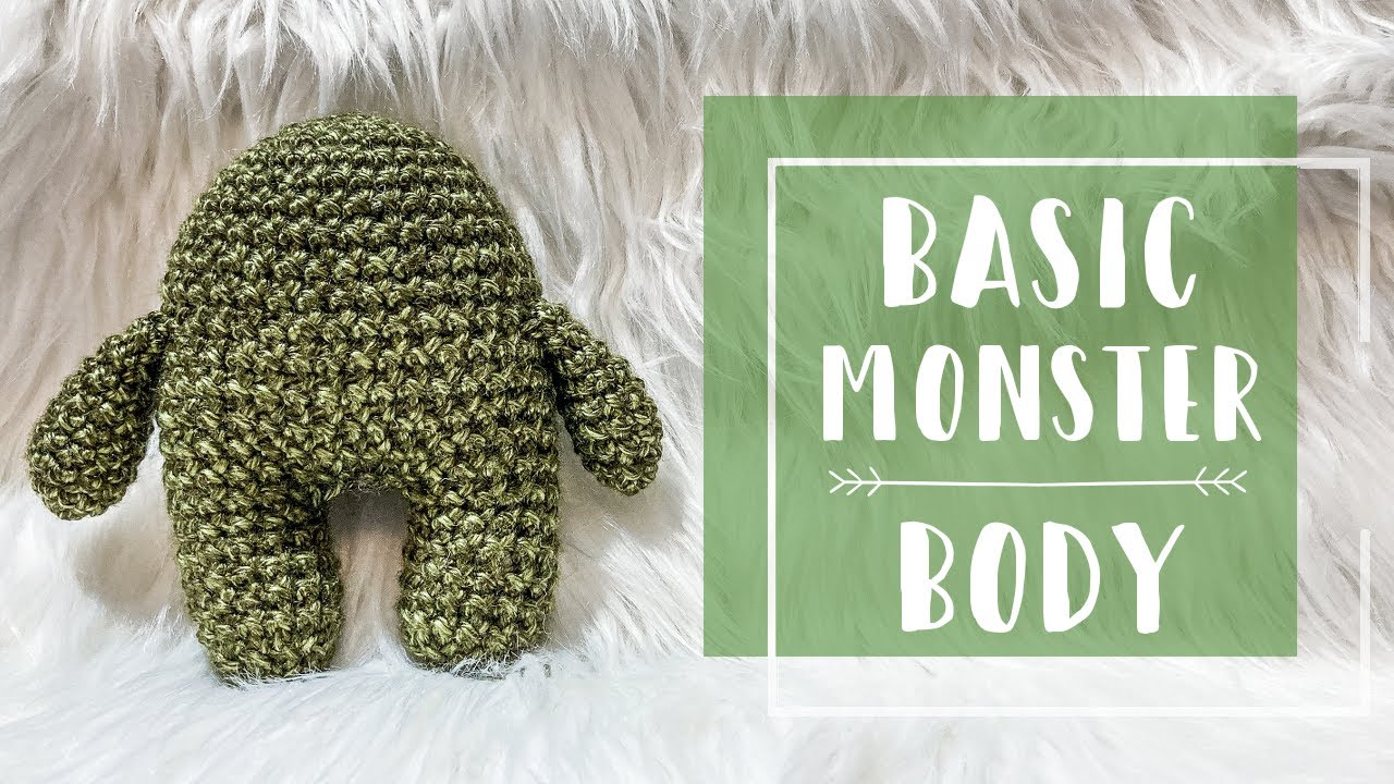 Basic Monster Amigurumi Body | Crochet With Me Intermediate Pattern + PDF | Right Hand