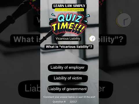 What is “vicarious liability”? - Vicarious Liability - #LearnLawSimply #LawEducation #LegalConcepts